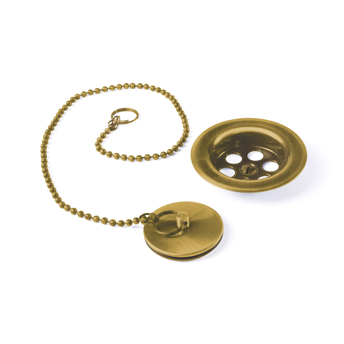 Cazoleta Plana Rejilla con Cadenilla y Tapa Color Oro Mate 24 k ...