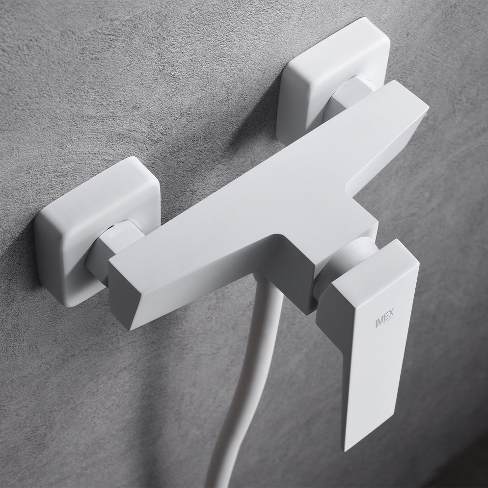 IMEX BDAR025-5BL ART Kit Ducha Monomando Blanco Mate - Instalación Superficie — Bañoidea