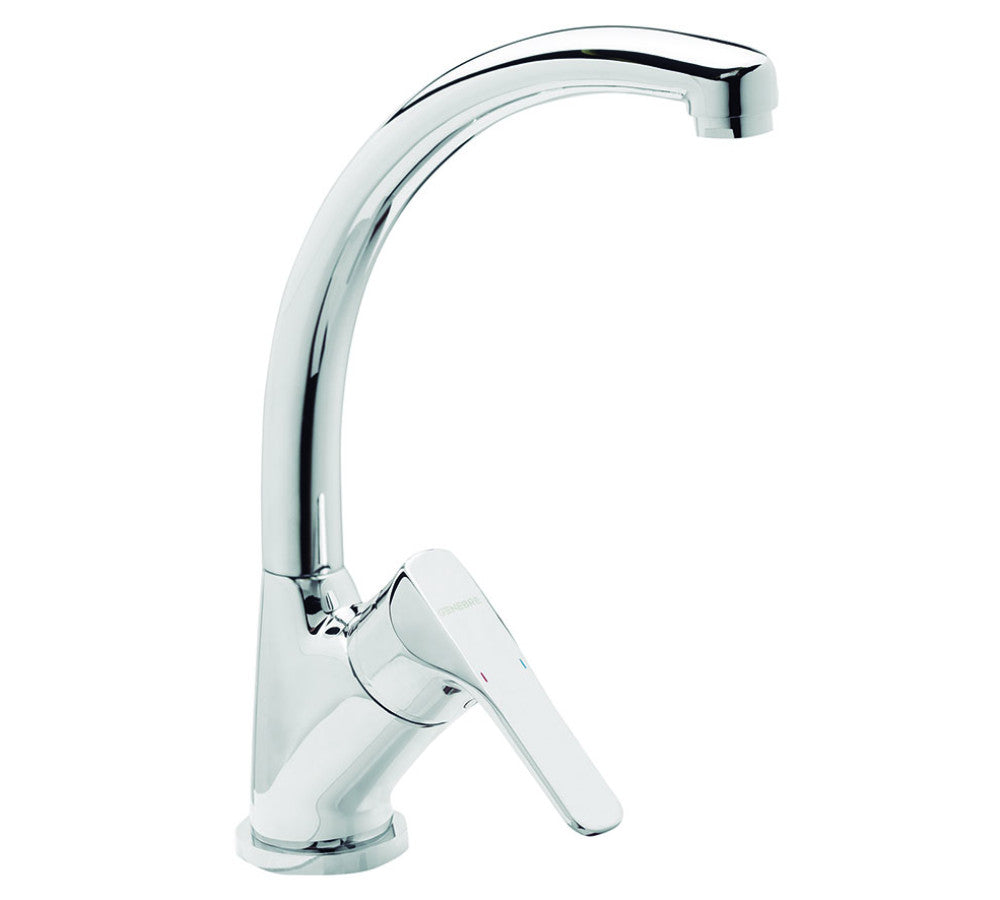 Single-lever Sink Faucet GENEBRE 61210 28 45 66 K8 - Cast Spout — Bañoidea