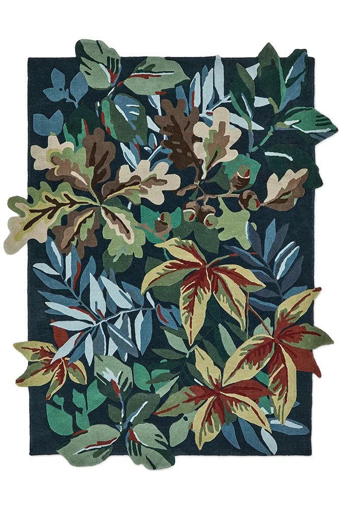 Sanderson Robin's Wood Forest Green 146508 Rug — Bañoidea