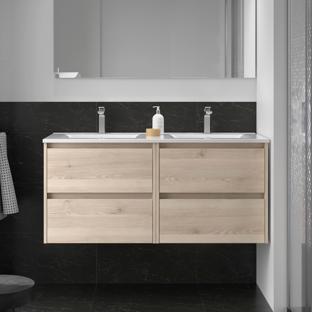 Conjunto de Mueble Blanco Brillo SALGAR NOJA - Diseño elegante y ...