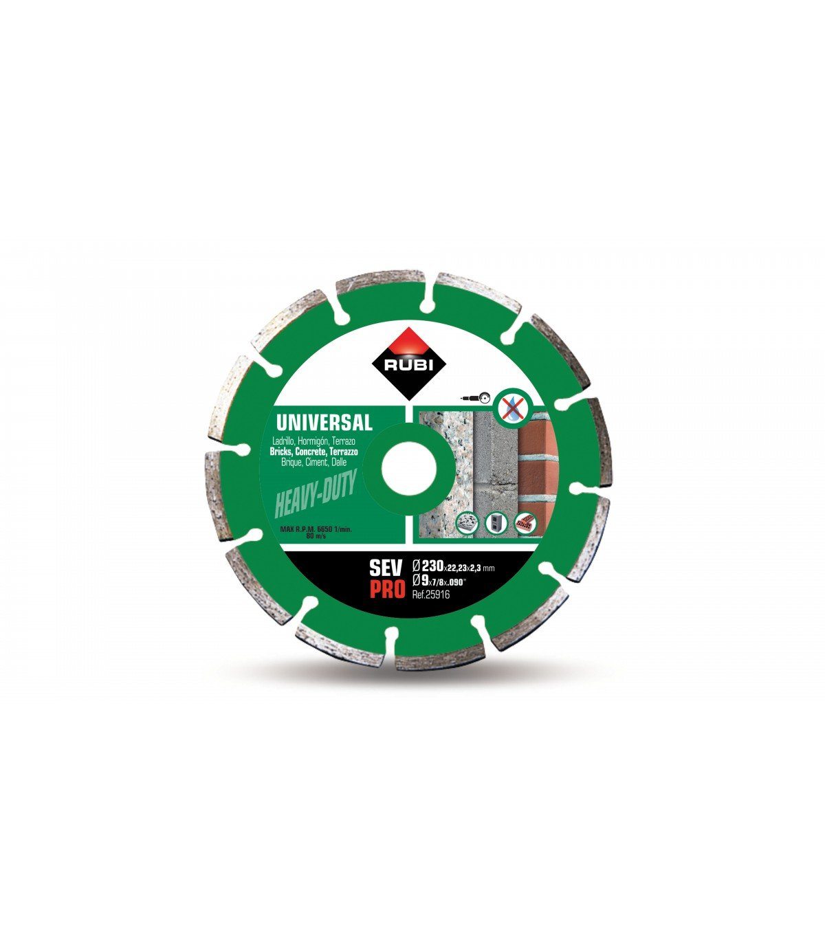 Diamond Disc RUBI 25916 SEV-230 PRO | Dry Cut Work — Bañoidea