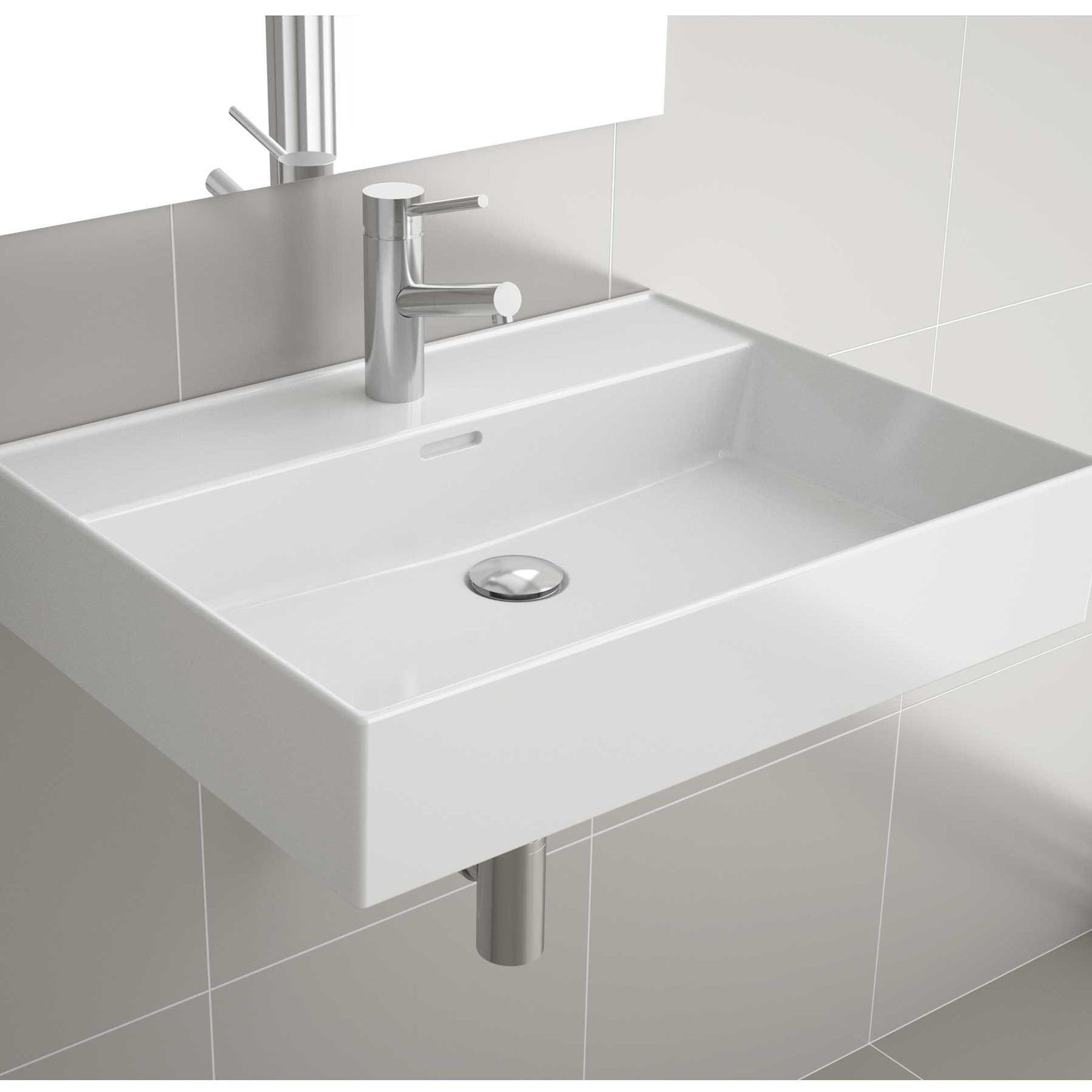 Lavabo Roca Diverta Encimera 60 cm - Porcelana blanca sanitaria — Bañoidea