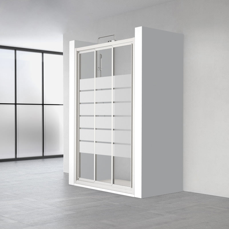 Mampara corredera PROFILTEK DEMI Blanco Vidrio Decorado Bold ...