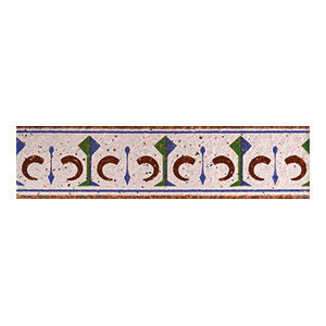 GRES DE NAVA ALCAZAR Listelo Decorado 6x25 - Cenefa decorativa de gres extrusionado — Bañoidea