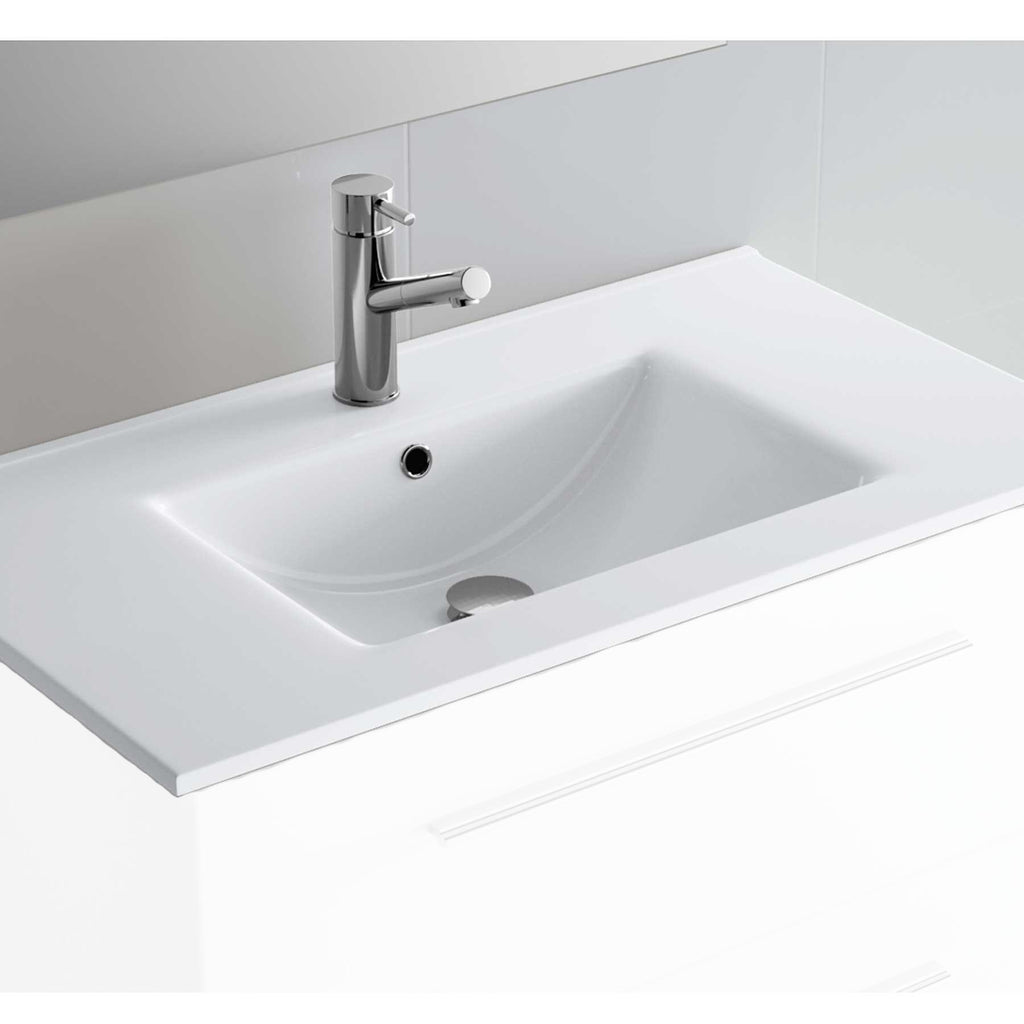 Lavabo Roca Diverta Encimera 60 cm - Porcelana blanca sanitaria — Bañoidea