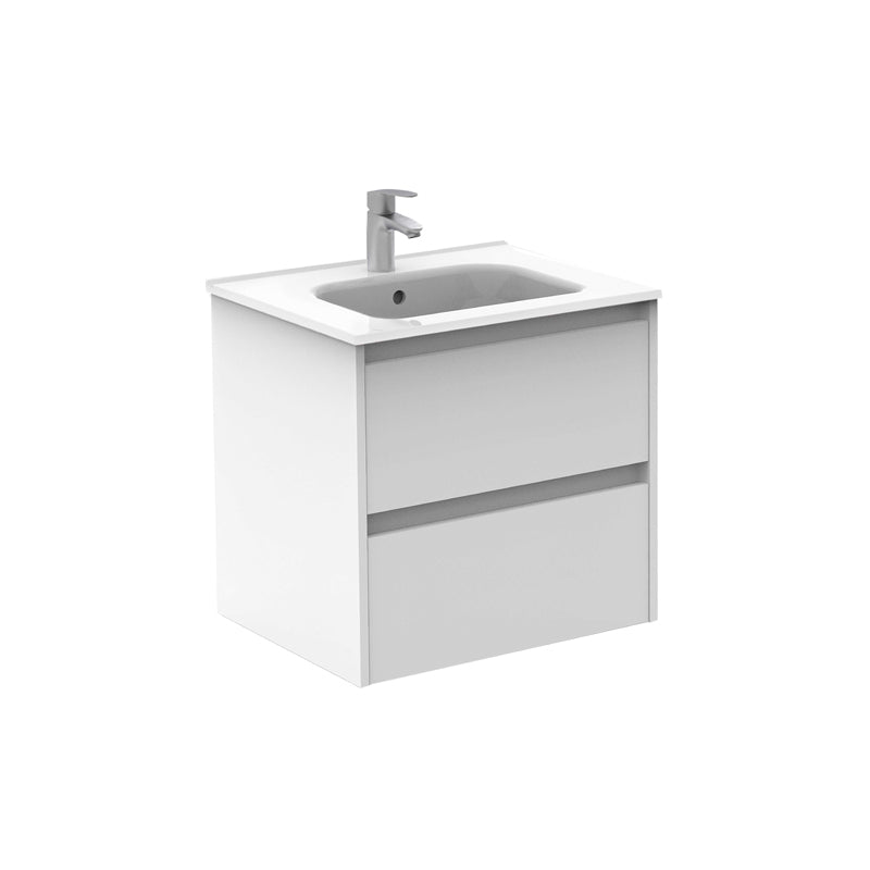 Mueble+Lavabo ROYO SANSA 2 Cajones Blanco Brillo - Envío Gratis — Bañoidea