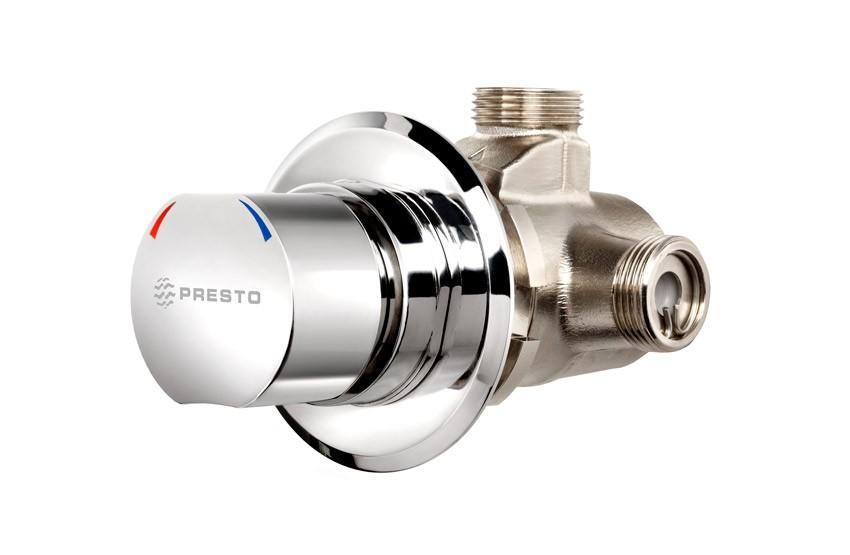 Timed Flow Faucet PRESTO 90 ARTE P Shower Mixer - Drain Valve — Bañoidea