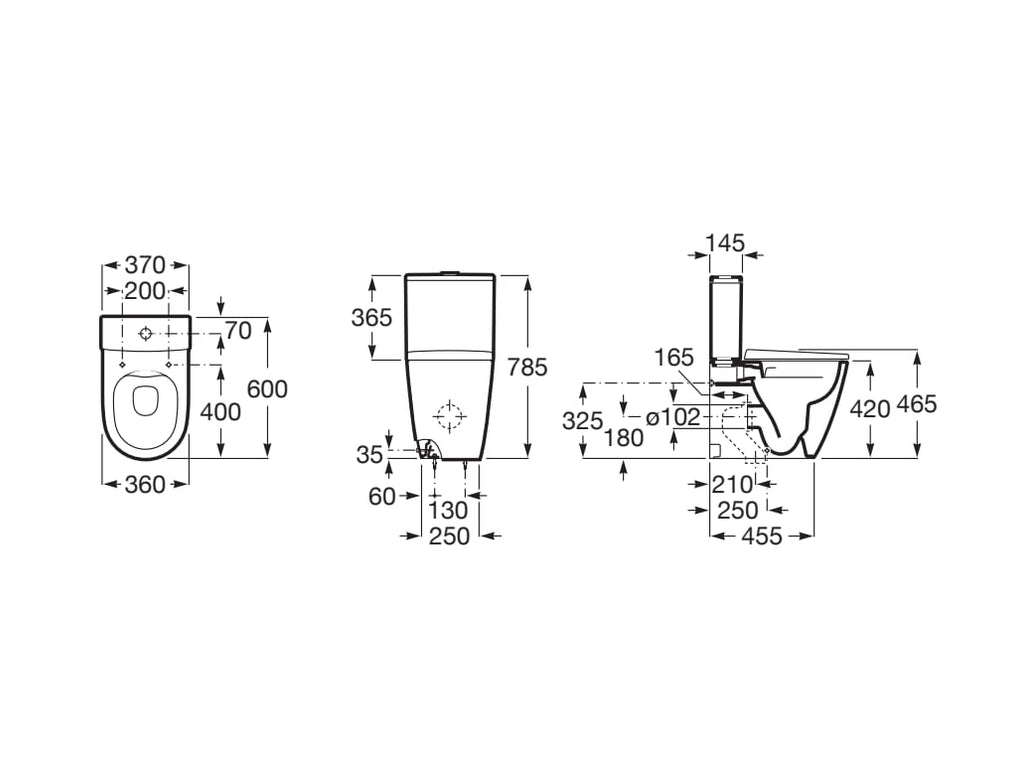 ROCA ONA Inodoro Rimless Completo Compacto — Bañoidea