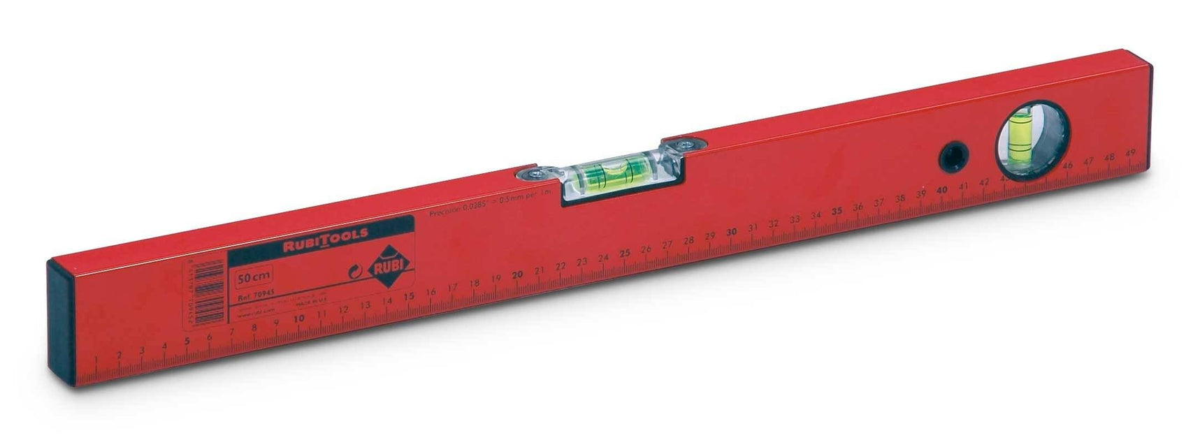 Level RUBI 72944 Rectangular 40 cm - Aluminum level with precision 0.5 ...